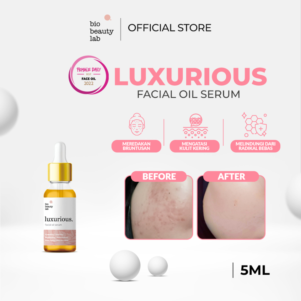 Jual Bio Beauty Lab 5ml Luxurious Facial Oil Serum | Shopee Indonesia