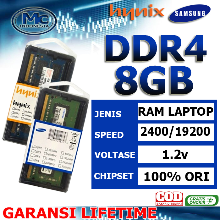 Jual Ram Sodim Memory Laptop DDR4 8GB PC 2133 / 2400 / 2666 | Shopee Indonesia