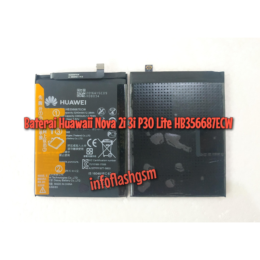 Jual Baterai Battery Huawaii Nova 2i 3i P30 Lite HB356687ECW | Shopee Indonesia