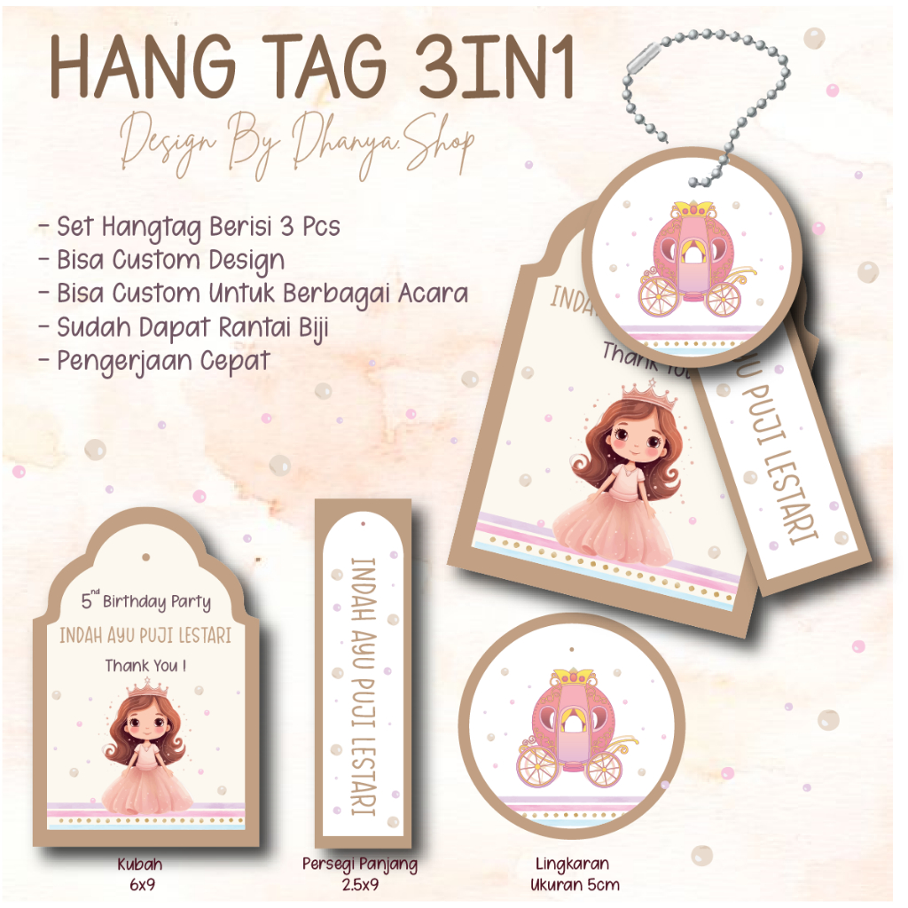 Jual Hangtag 3in1 / Hangtag Souvenir Hampers / Hang Tag Birthday Ulang ...