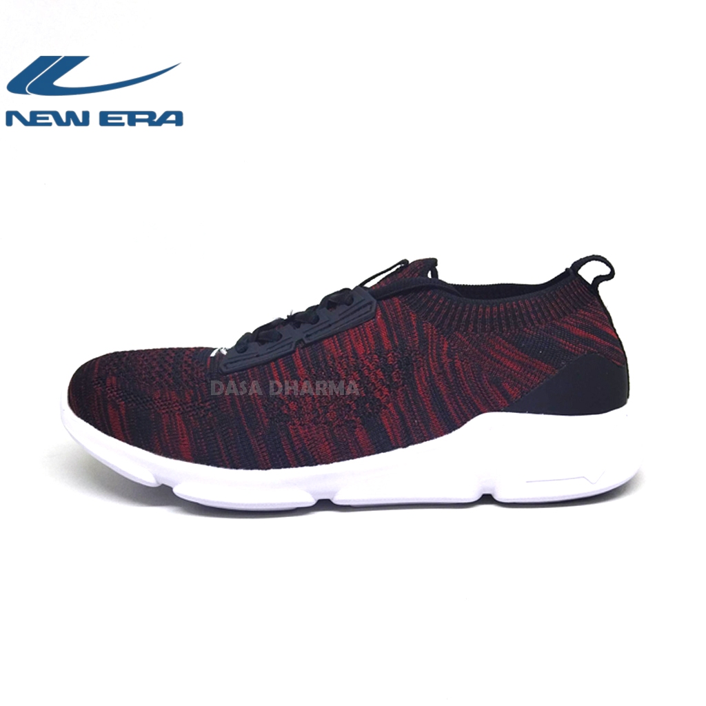 Jual Sepatu New Era Pria Sekolah Hitam Merah Original Sneakers Olahraga ...