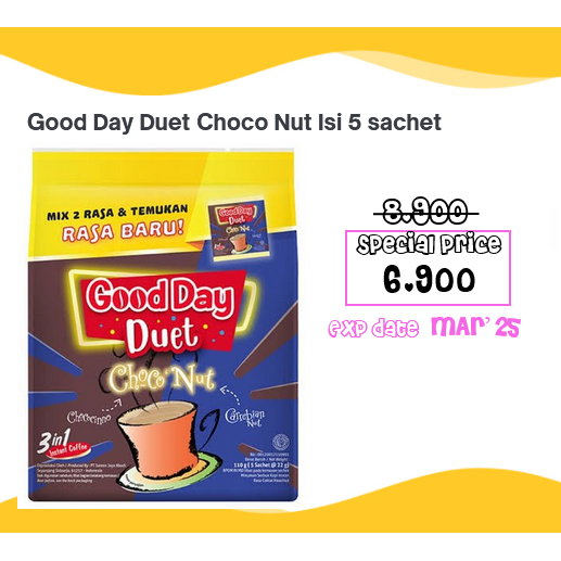 Jual Good Day Duet Choco Nut isi 5 sachet | Shopee Indonesia