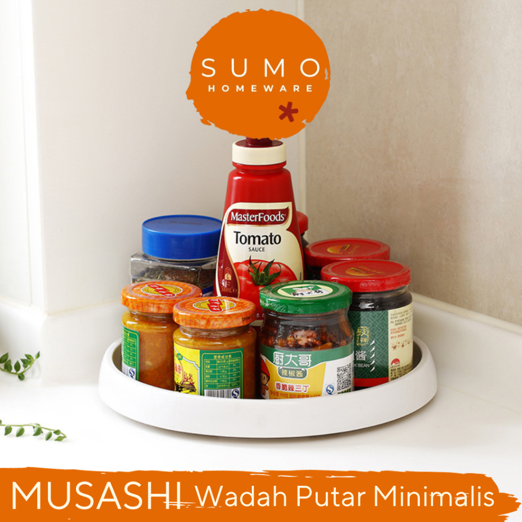 Jual |SUMO| MUSASHI Wadah Putar Bumbu Minimalis Organiser Putar Makanan ...