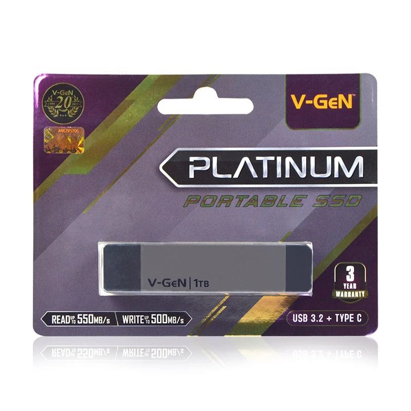 Jual V-GeN SSD Portable 128GB 256GB 512GB 1TB VGeN USB3.2 + Type-C V ...