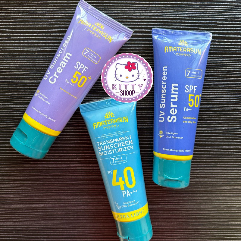Jual Amaterasun UV Transparent Sunscreen Moisturizer Serum & Cream, Body Sunblock SPF 50+ PA ...