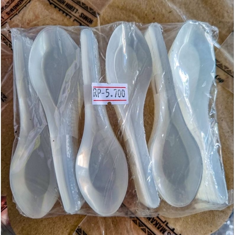 Jual SENDOK BEBEK PLASTIK PUTIH BENING ISI 144 PCS | Shopee Indonesia