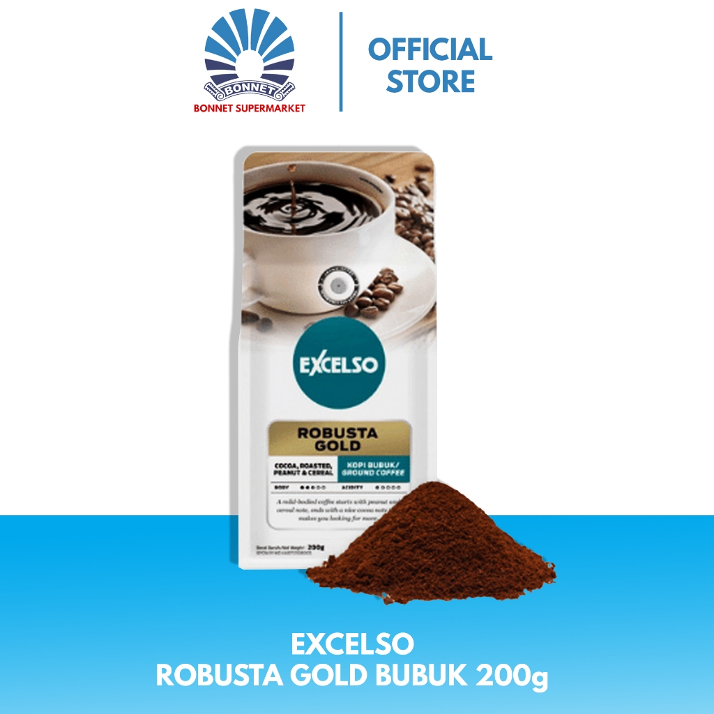 Jual Excelso Robusta Gold Bubuk 200g 8991002102132 | Shopee Indonesia