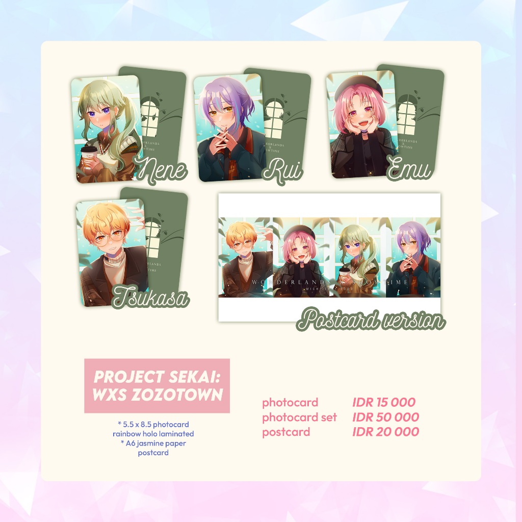Jual Project Sekai Fanmerch - Wonderlands x Showtime Photocard | Shopee ...