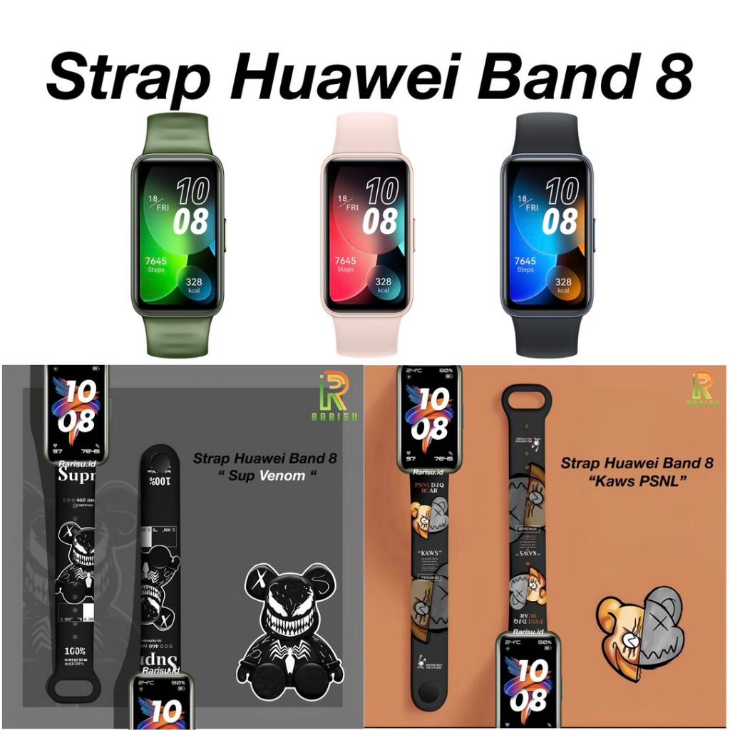 Jual Strap Huawei Band 8 Motif Karakter Lucu Tali Pengganti Huawei Band 8 Bahan Silicone Rarisu ...
