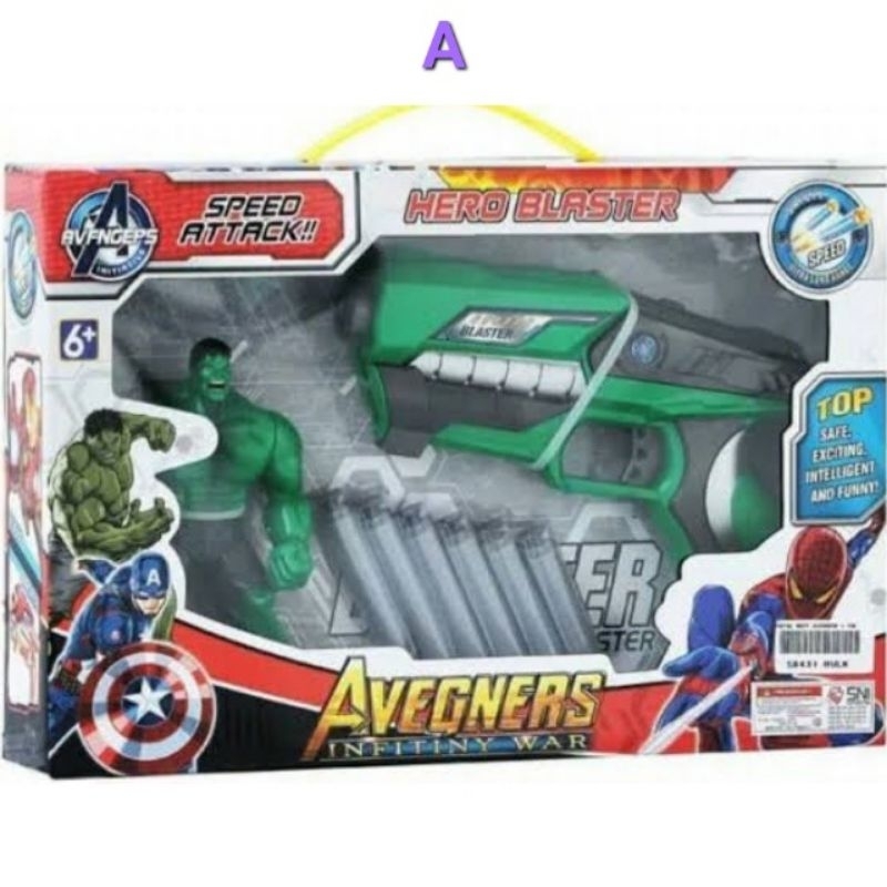 Jual BESAR! TEMBAK NERF ANAK (Pistol Marvel Peluru Senjata Avengers ...