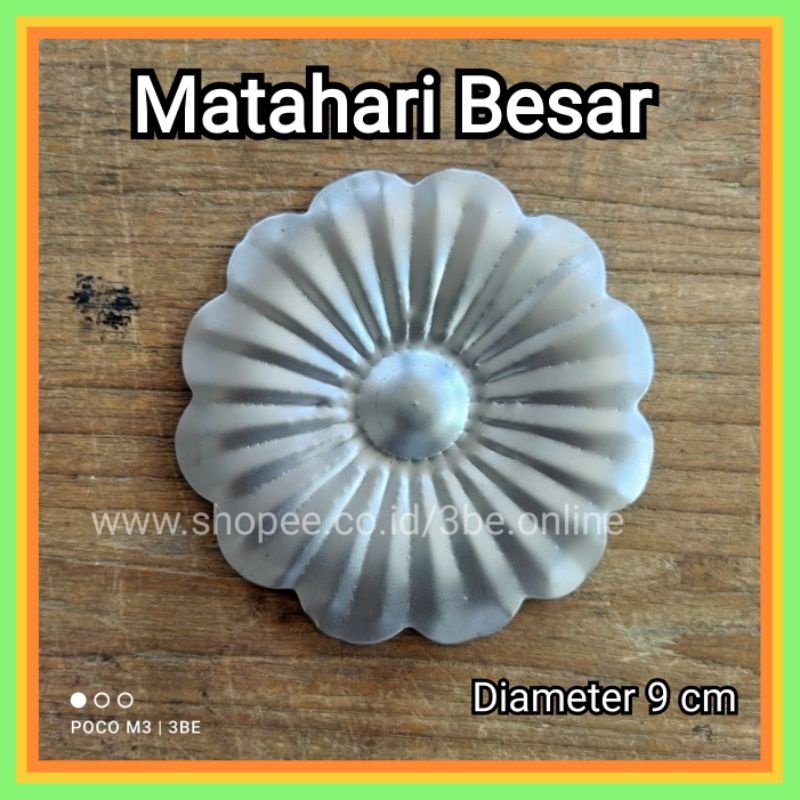 Jual Bunga matahari besar diameter 90mm besi plat hiasan ornamen tralis ...
