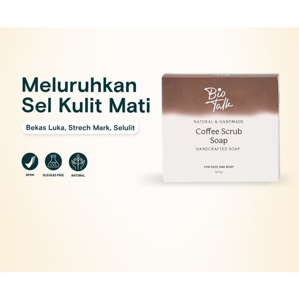Jual BioTalk Sabun Natural Herbal | Coffee Scrub | Kulit Normal | 120 ...