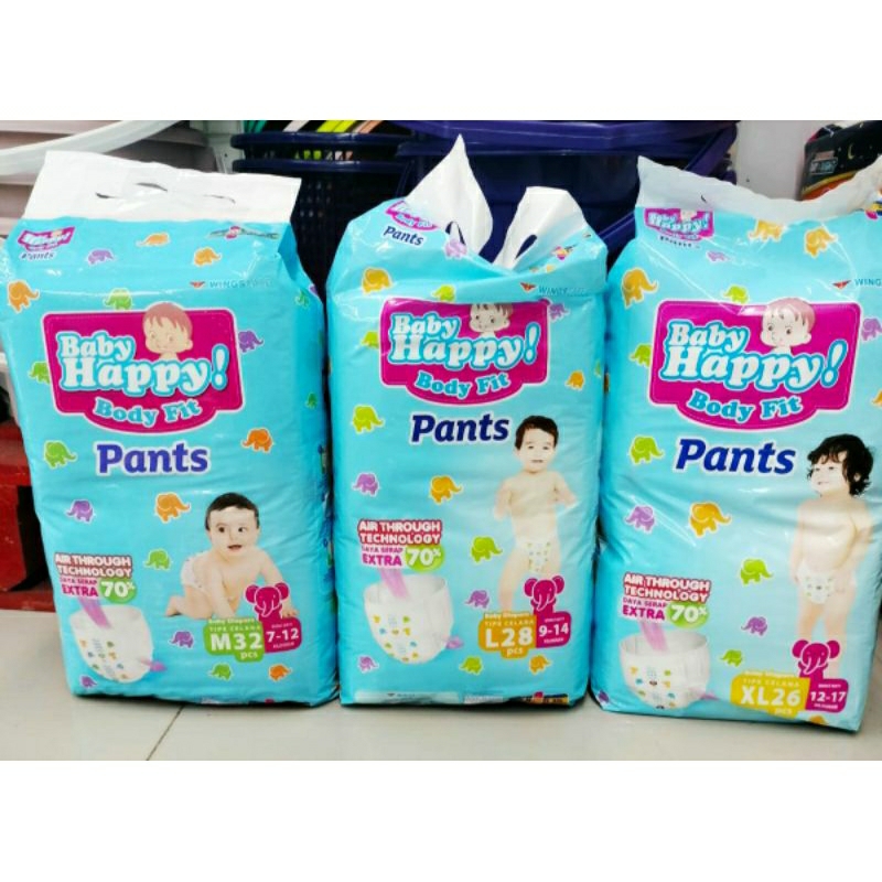 Jual Baby Happy ! Baby Diapers Pants M32/L28/XL26 | Shopee Indonesia
