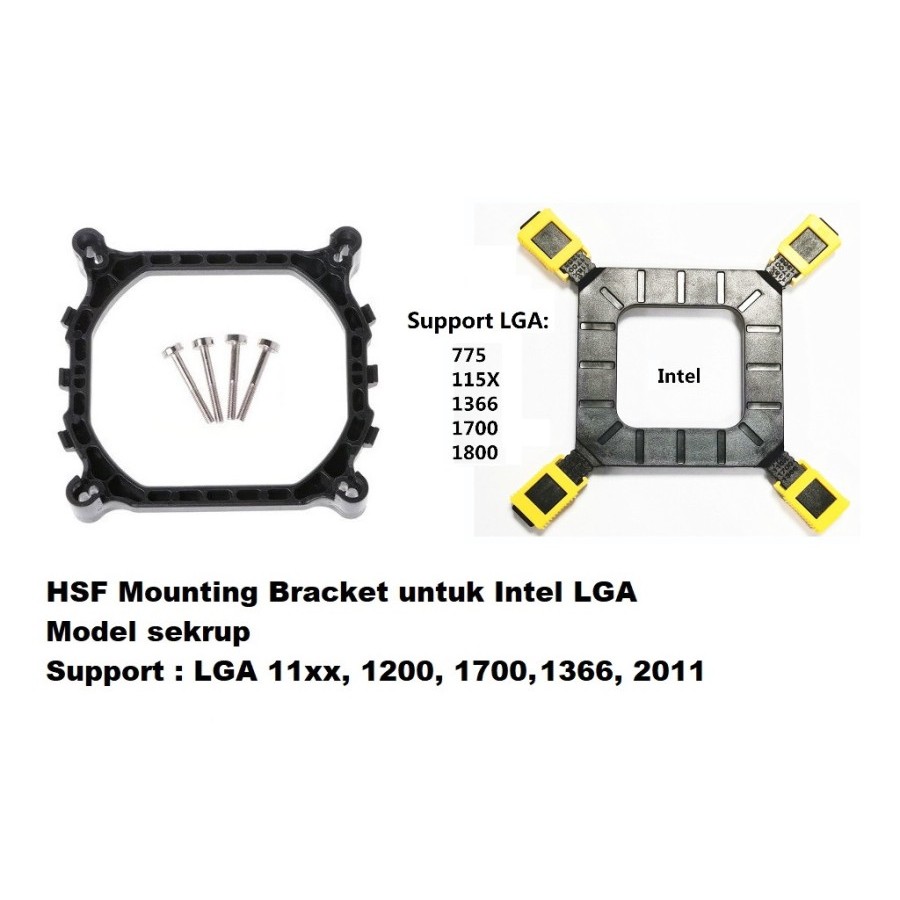 Jual Backplate Bracket HSF Intel LGA Sekrup 775/115x/1200/1700 Alder ...