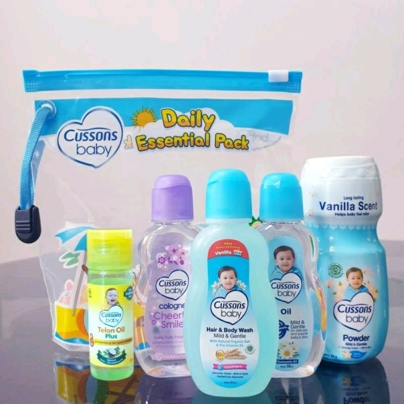Jual 5 in 1Hampers Cussons Mini Set Daily Travel Essential Pack + Telon ...
