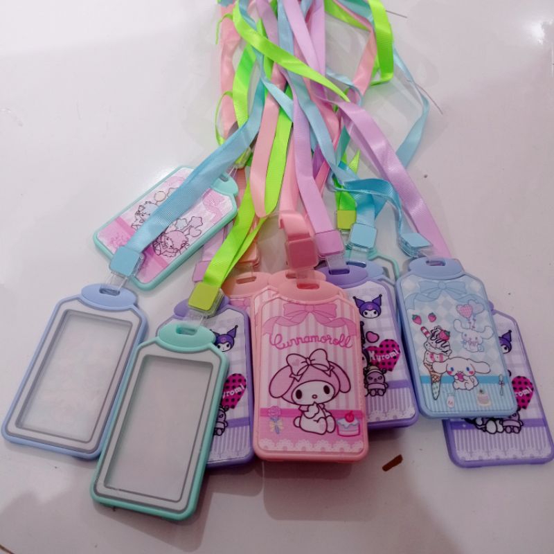 Jual Name Tag Sanrio Karakter Motif Lucu ID Card Holder Kuromi Melody ...