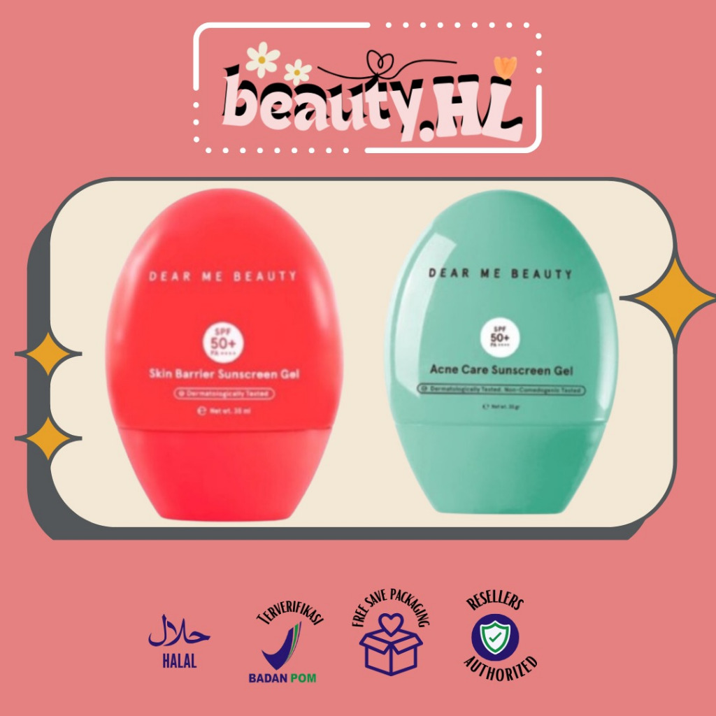 Jual Dear Me Beauty Skin Barrier Sunscreen Gel SPF 50 PA++++ (35gr) I ...