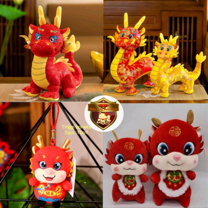Jual Boneka Imlek Shio Naga / Plush Toy Naga 2024/ Dekorasi Imlek ...