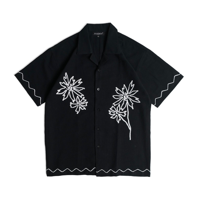 Jual Embroidery Graphic Shirt - Kemeja Linen Bordir - KMPE085 | Shopee ...
