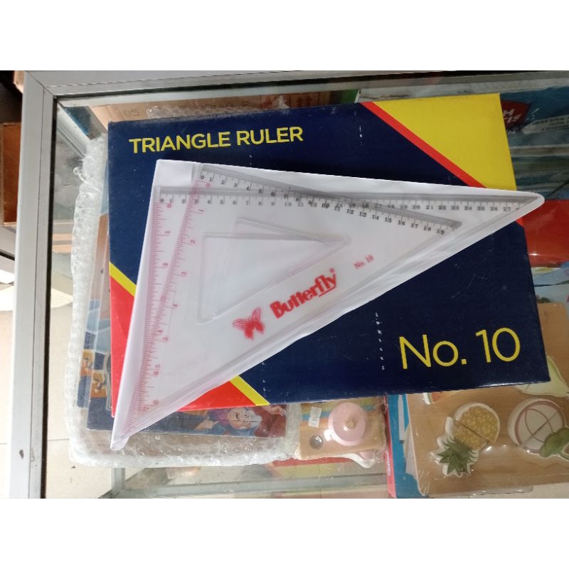 Jual Penggaris Segitiga dan Siku Siku Butterfly No.10 | Shopee Indonesia