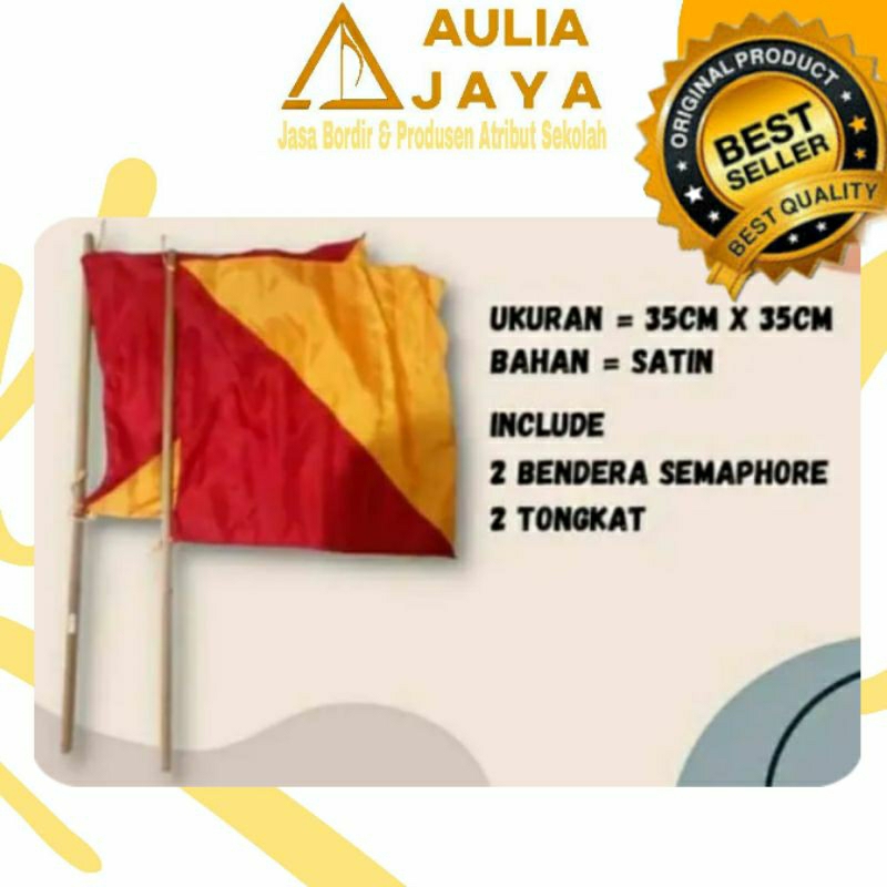 Jual Tongkat Bendera Semaphore || 2 stik dan 2 bendera | Shopee Indonesia