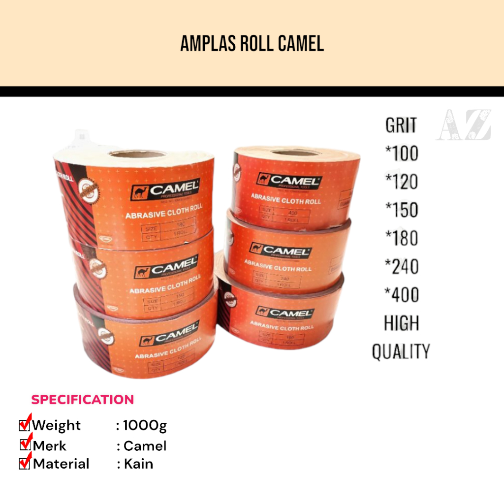 Jual Amplas Roll /Amplas Roll CAMEL PER 1 METER /HIGH QUALITY | Shopee ...