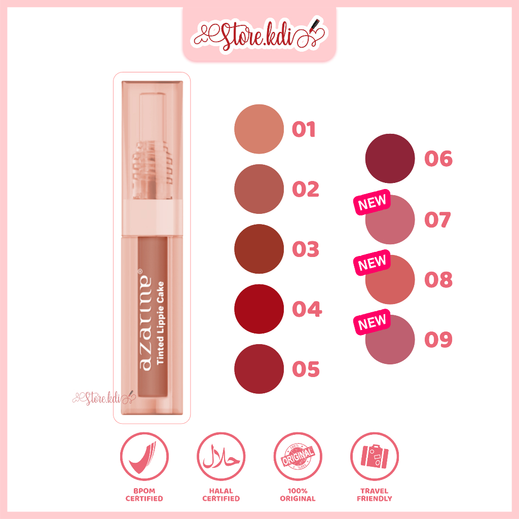 Jual AZARINE X Red Velvet Perfect Ombre Lips Kit Tinted Lippie Cake Lip ...
