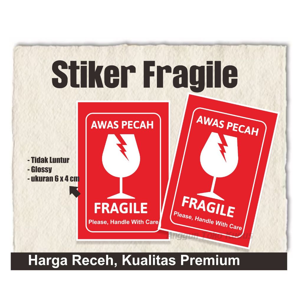 Jual | Sticker Unboxing Pengiriman Stiker Fragile Wajib Video Unboxing ...