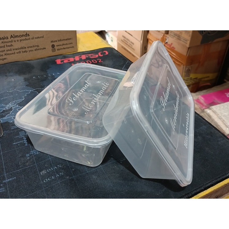 Jual Thinwall Rectangle Kotak Plastik Persegi Panjang 750ml Kotak