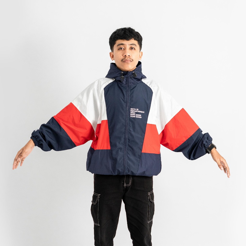 Jual How Good Classic Parasut Oversize Jaket Strip Japan Casual by Ekyu ...