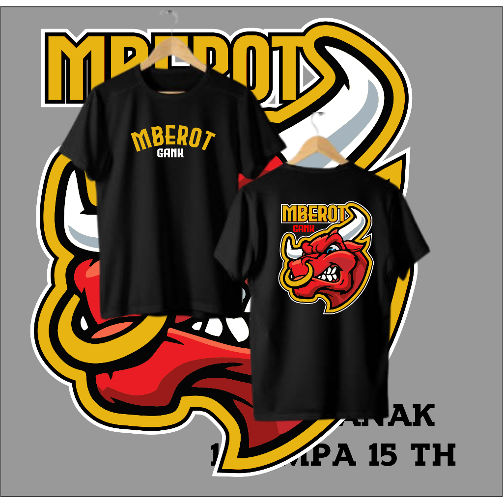 Jual kaos mberot anak kaos bantengan cewek cowok 1 sampai dengan 15 ...