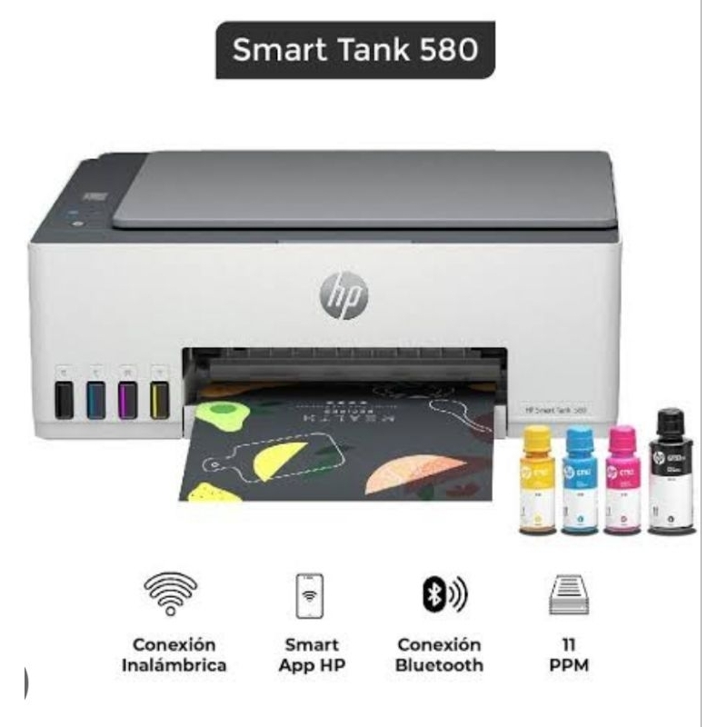 Jual Printer HP Smart Tank AIO 580 Printer Wifi Multifungsi Printer HP ...