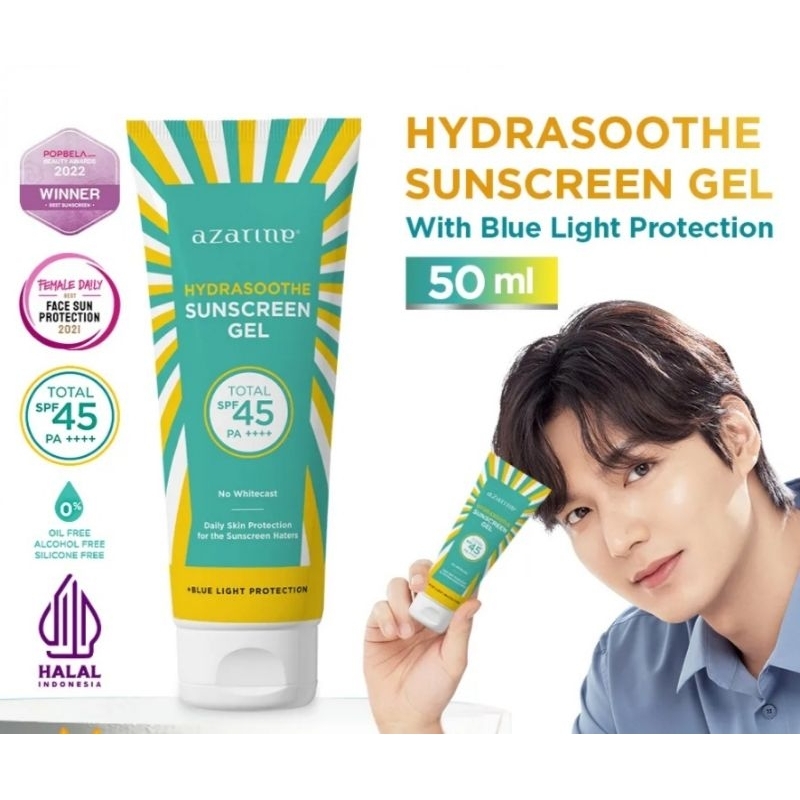 Jual Azarine Hydrasoothe Sunscreen Gel SPF45 PA++++ 30 ml dan 50ml Hydramax 30 mL | Shopee Indonesia