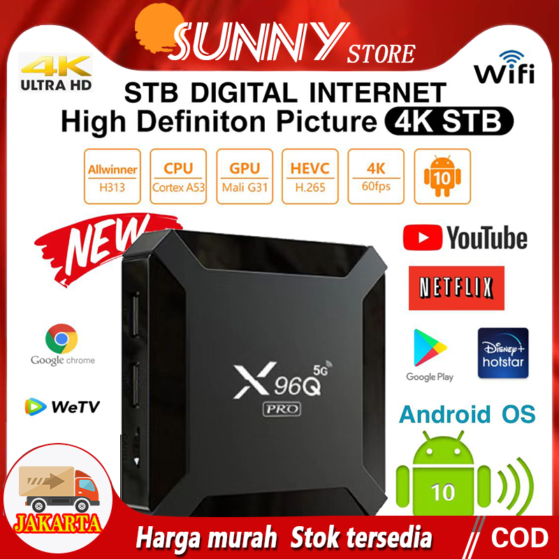 Jual [Fast delivery/4+64G]Android TV Box X96Q PRO 5G 4K Ultra HD Smart ...