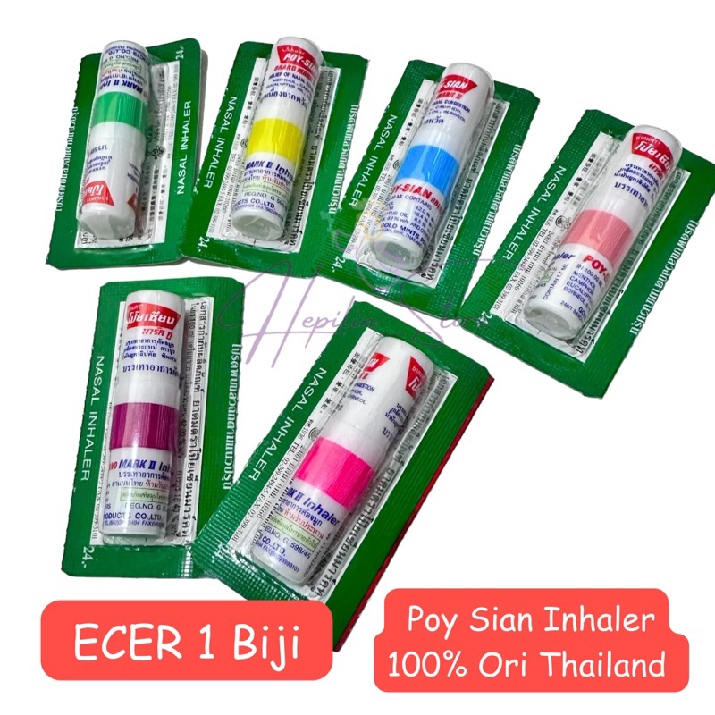 Jual Poy Sian Mark II Nasal Inhaler Ori Thailand Handcarry / Inhaler ...