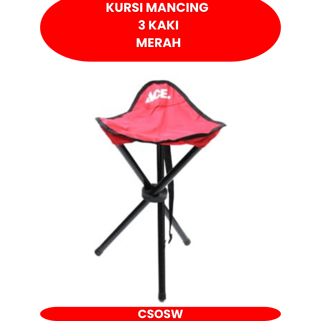 Jual Kursi Mancing 3 Kaki - Merah Fishing Stool Three Legs | Shopee ...