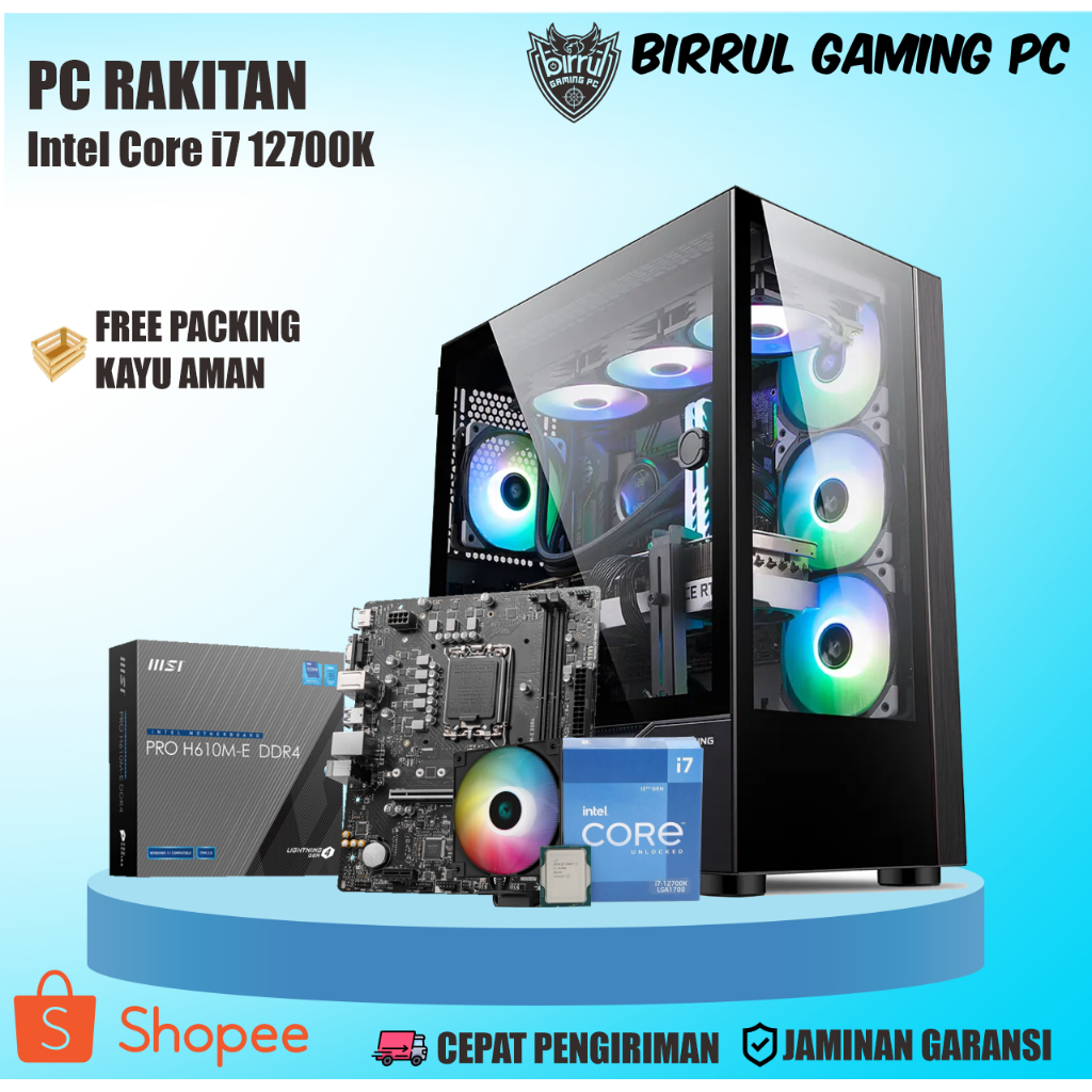 Jual PC GAMING I7 12700K I 16GB I NVME 256GB I GTX 1050ti 4Gb | Shopee ...