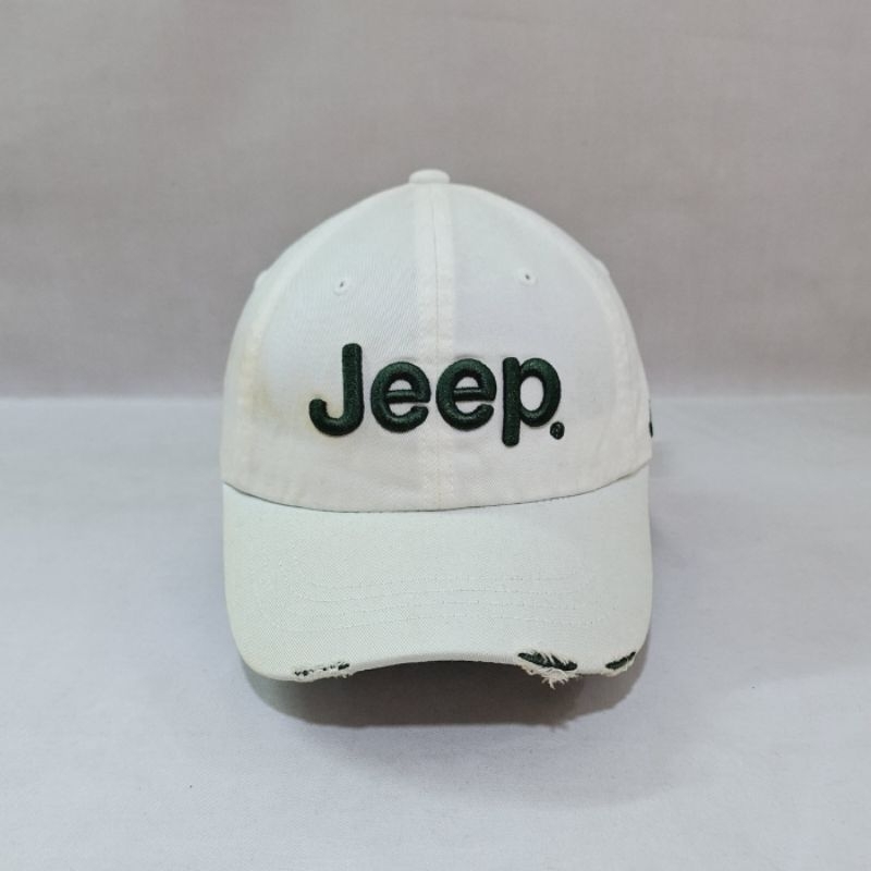 Jual Topi Cap JEEP Script Ripped Second Original | Shopee Indonesia