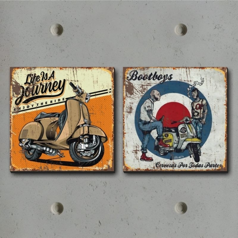 Jual Poster dinding retro Vespa vintage Hiasan kamar aesthetic - Wall ...