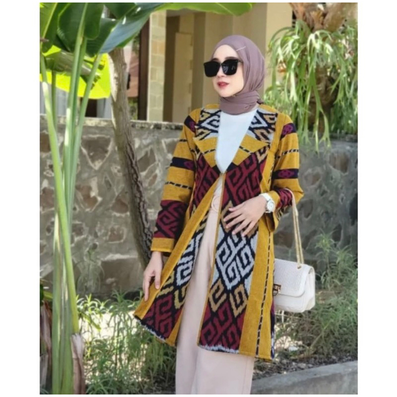Jual Blazer kerja wanita tenun tradisional jepara | Shopee Indonesia