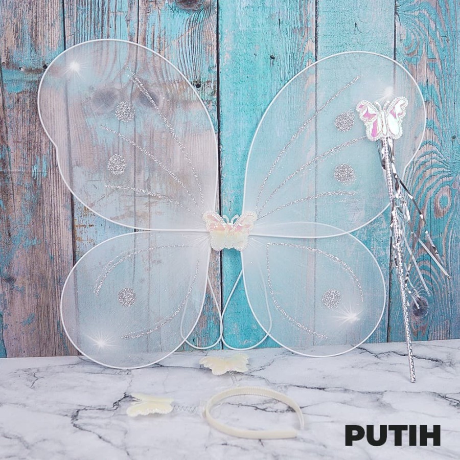 Jual Sayap Anak-Anak Peri Kupu Kupu Bando Tongkat Peri Set | Butterfly ...