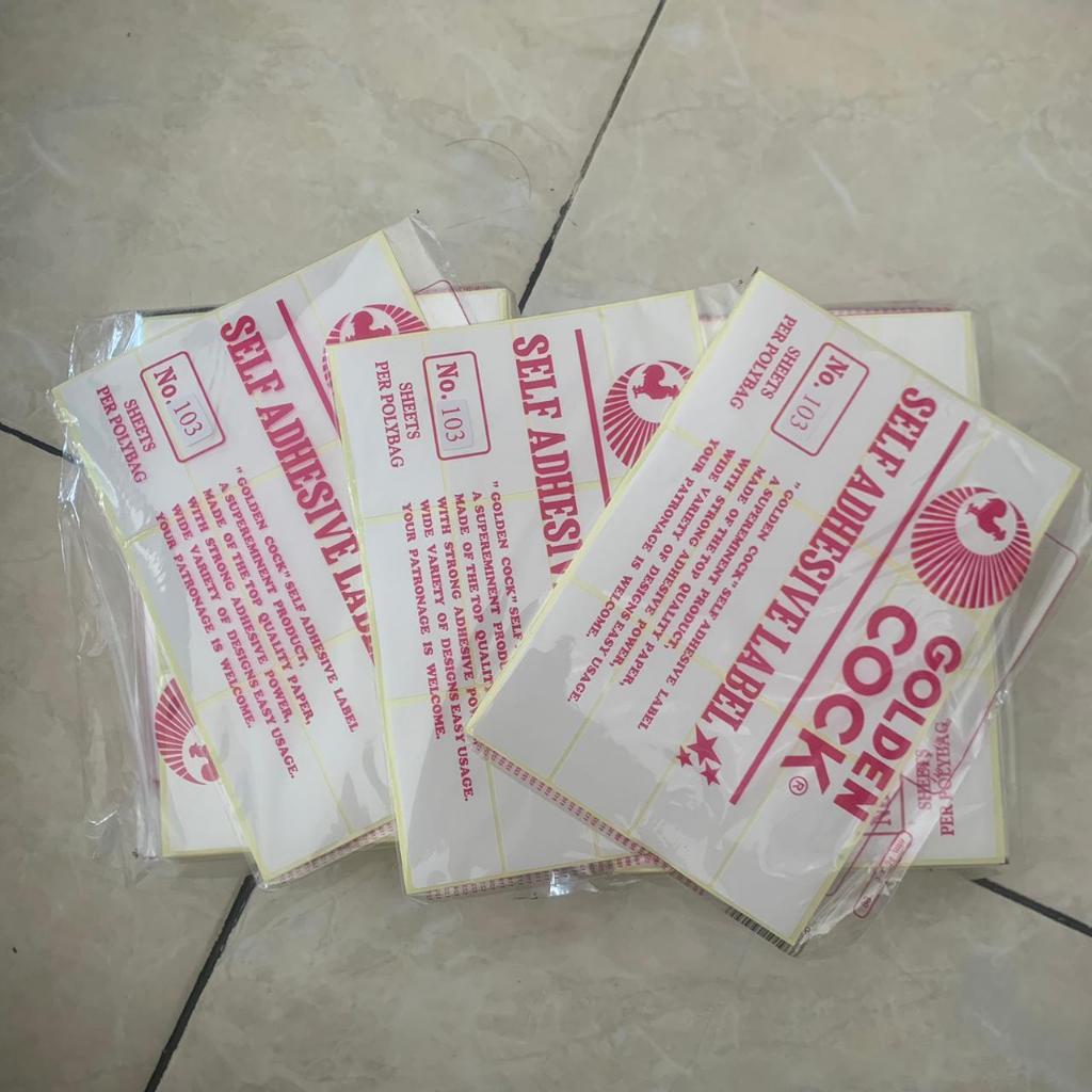 Jual Label Undangan | Sticker Nama Putih Polos Golden Cock Isi 84 Kotak ...