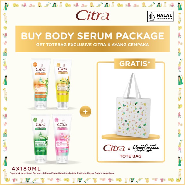 Jual Beli 1 CITRA SERUM INSTA-GLOW 180M, 1 FRESH-GLOW 180ML , PROTECT ...