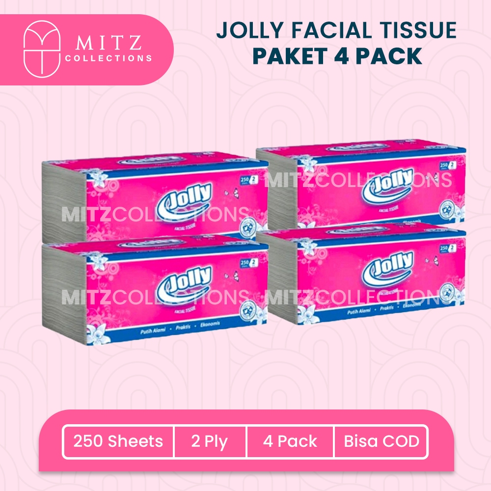 Jual Multipack (Paket 4 PCS) Tisu Jolly Tissue Tisue Facial 250 sheets ...