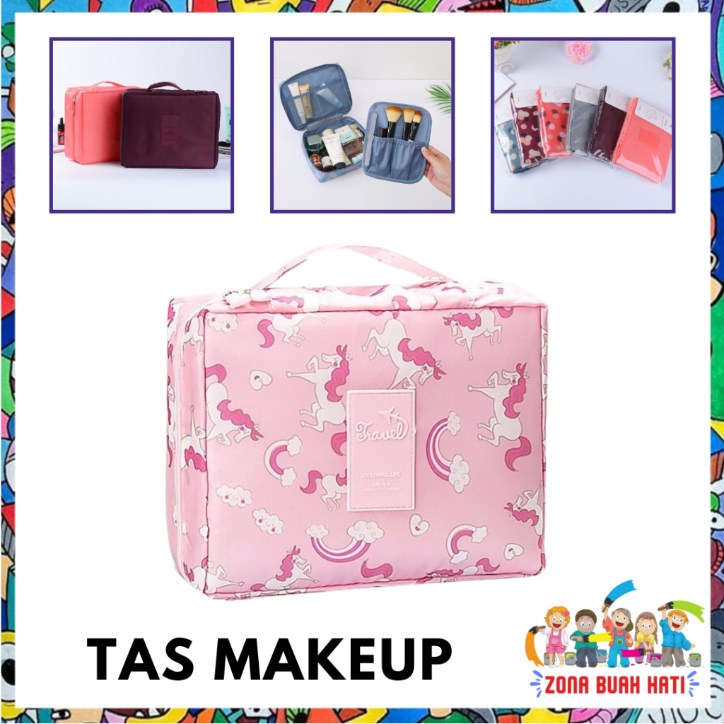 Jual ZBH Tas Kosmetik Multifungsi Kosmetik Pouch Tas Make Up Monopoly Makeup Multi Pouch Travel ...