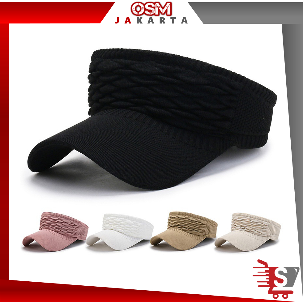 Jual OSM JKT T6113 Topi Tennis Rajut / Sun Visor Hat Korea Style / Topi ...