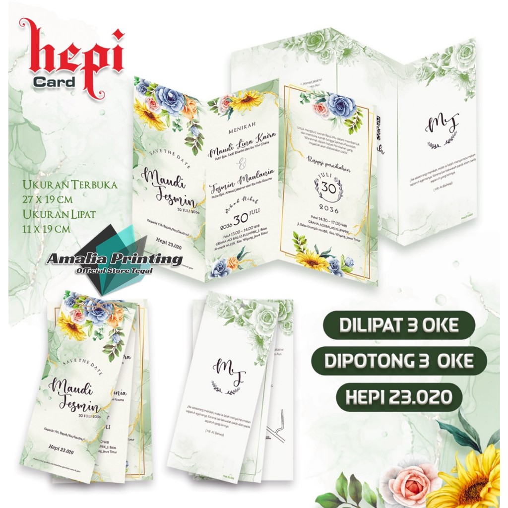 Jual Undangan Pernikahan Simple, Elegan, Murah, Unik, Aesthetic, Rustic ...