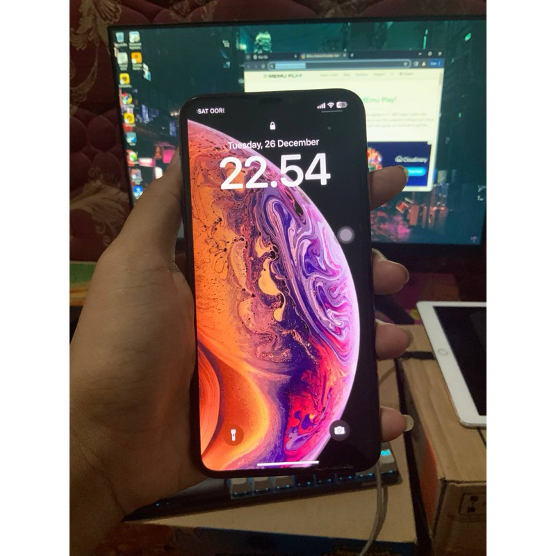 Jual iPhone Xs Max 256 GB Original - Mulus Fullset - All operator - second | Shopee Indonesia