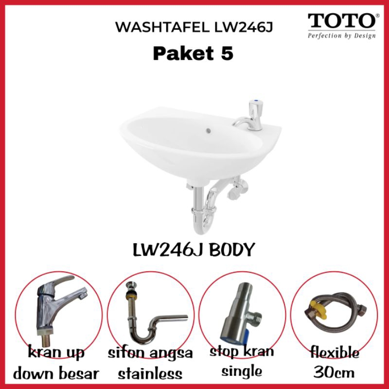 Jual Wastafel LW246 Paket Komplit ori TOTO/washtafel wall hung/washtafel toto | Shopee Indonesia
