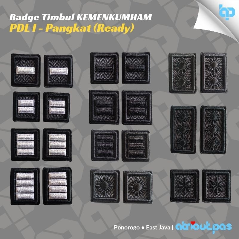 Jual atributpas - Tanda Pangkat PDL-I Kemenkumham ( Hitam ) | Shopee ...